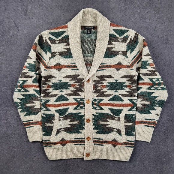 ETHAN PIERCE | Sweaters | Ethan Pierce Southwestern Aztec Pattern Shawl ...